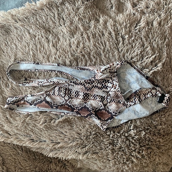 Nasty Gal | Tops | Snake Skin Bodysuit | Poshmark